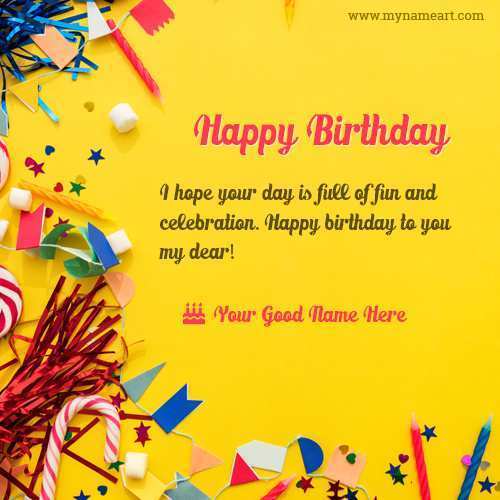 Birthday Card Maker Online With Name Cards Design Templates