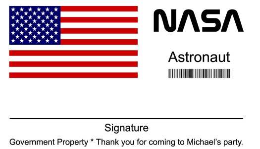 Printable Nasa Id Badge Printable Word Searches