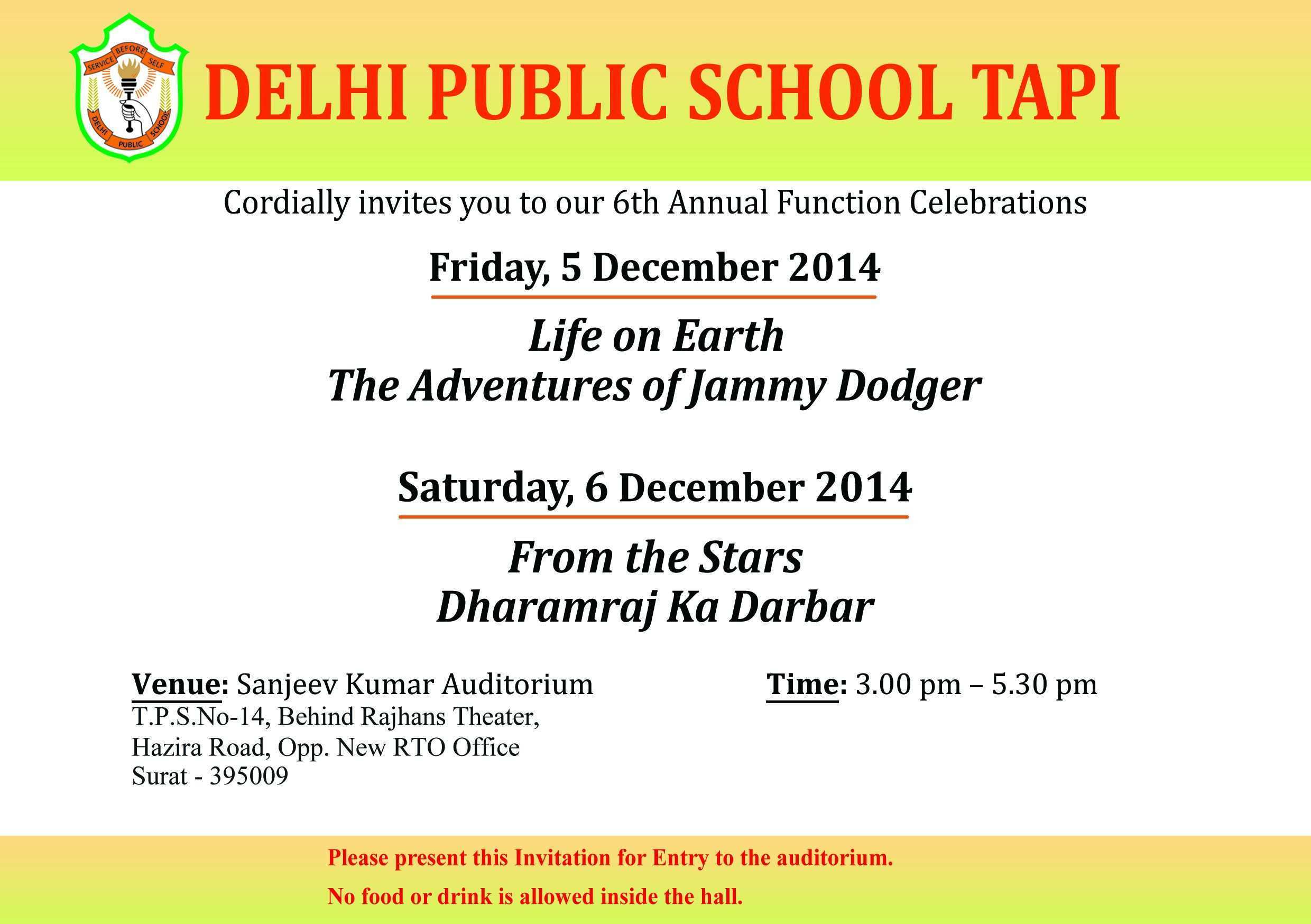 Invitation Card Format For Annual Day Cards Design Templates