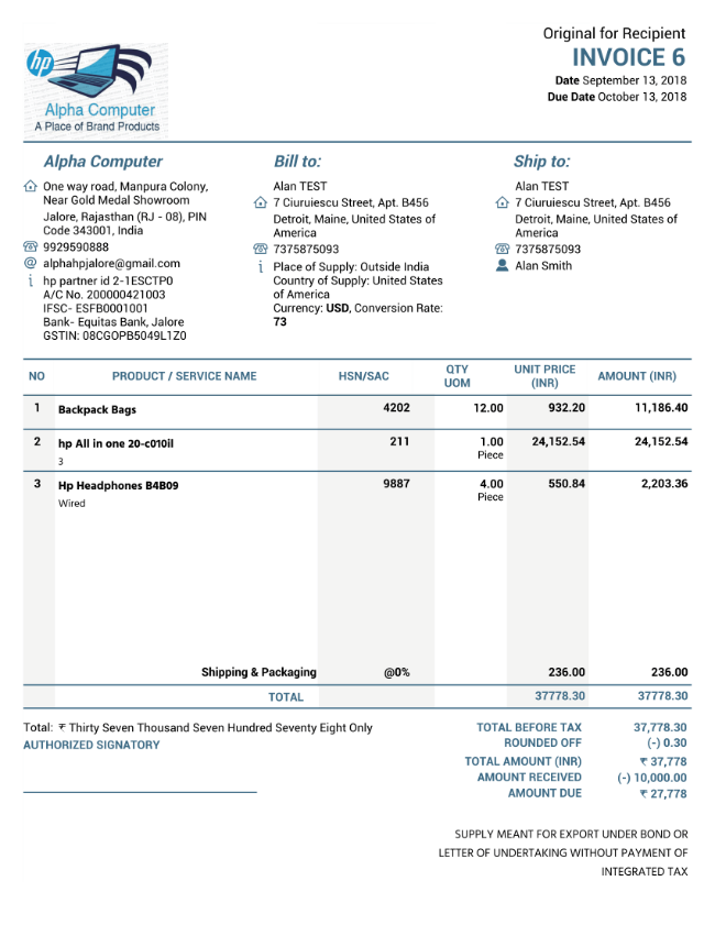 Invoice Example Export Cards Design Templates Invoice Example Export Cards Design Templates
