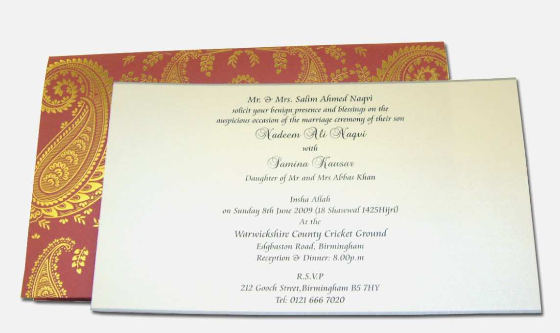 Wedding Card Templates In Pakistan Cards Design Templates