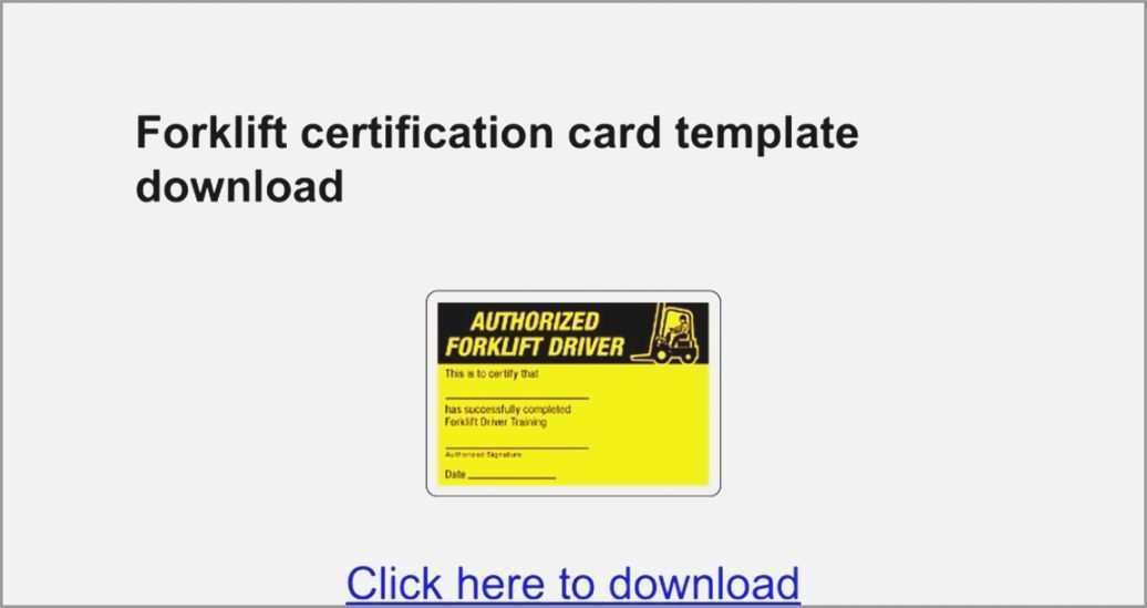 Free Printable Forklift License Template Aulaiestpdm Blog