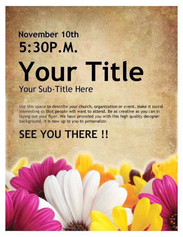 Flyer Template For Word