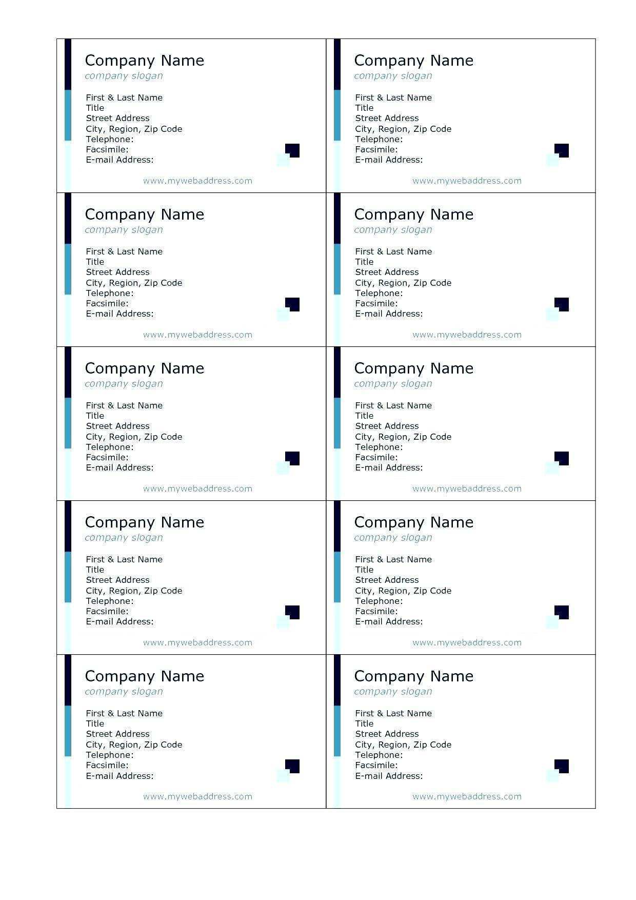 Business Card Format Adobe Illustrator Cards Design Templates
