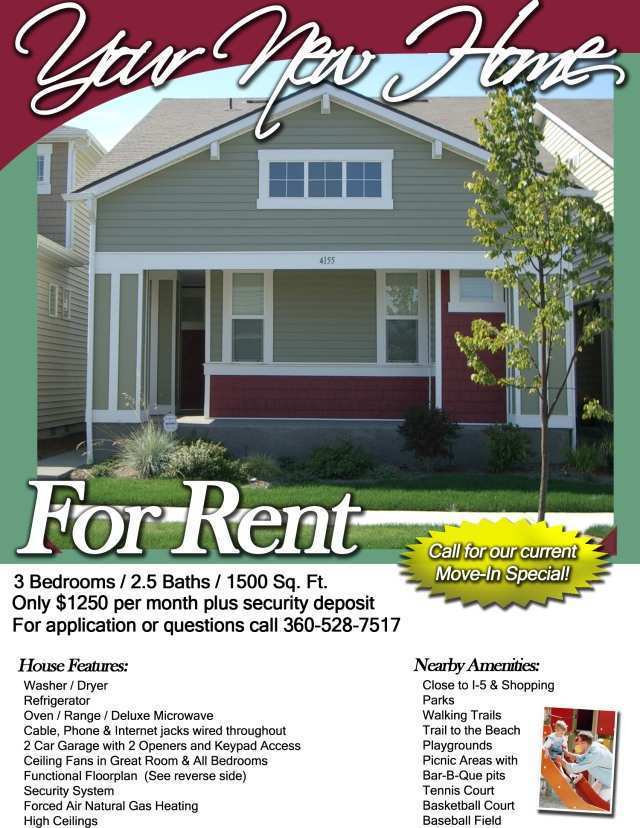 Rental Flyer Template Word