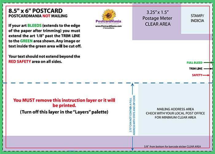 Usps Postcard Guidelines Template Cards Design Templates