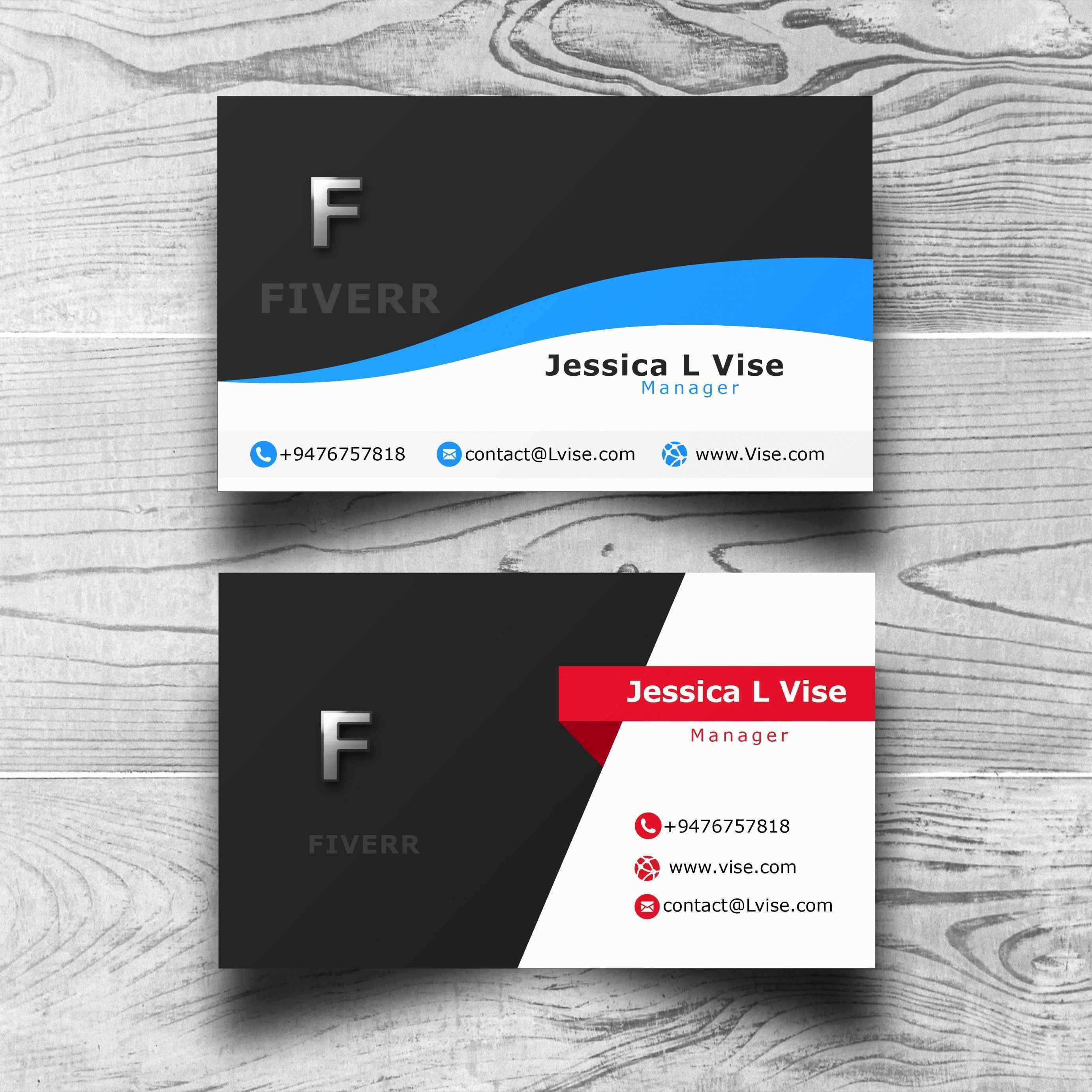 2 Sided Business Card Template Free Cards Design Templates