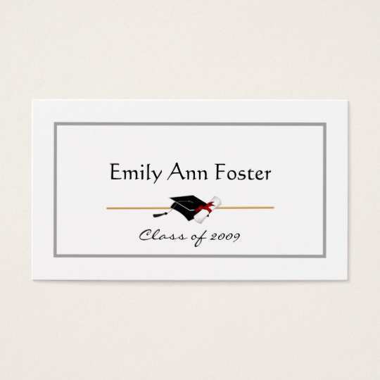 Graduation Name Cards Template Free