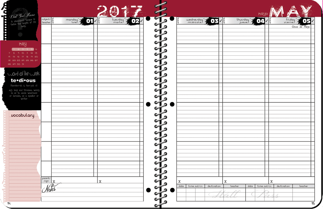 High School Student Planner Template Cards Design Templates