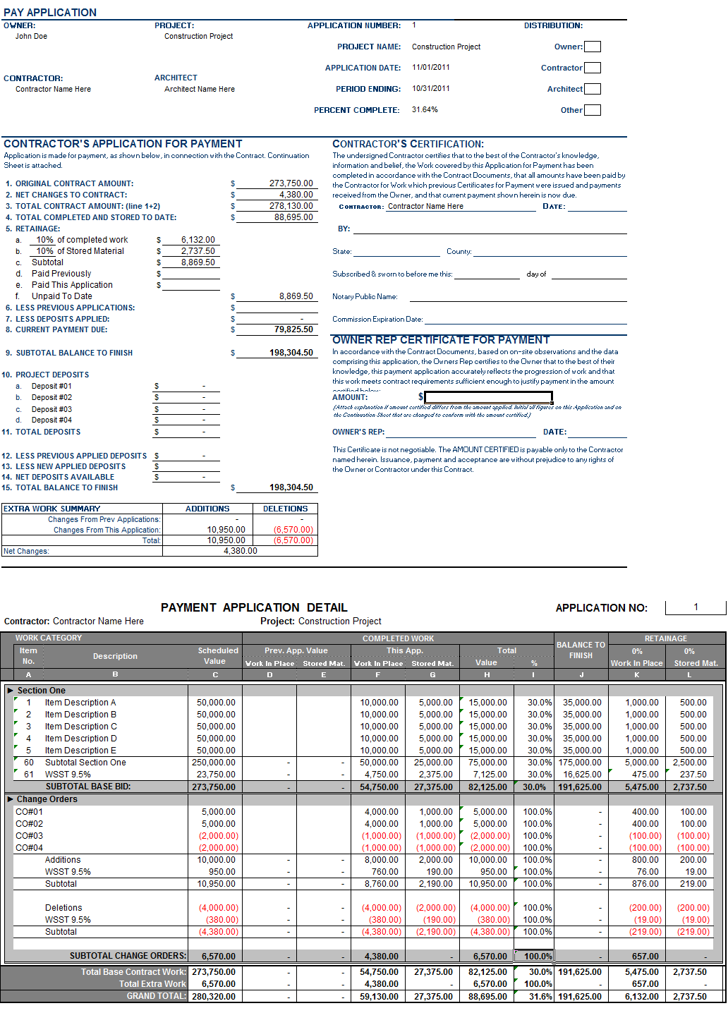 Tile Contractor Invoice Template Cards Design Templates
