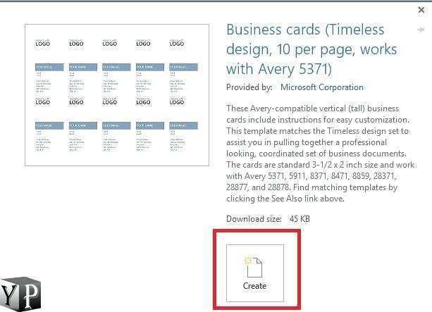 Avery 8471 Template Word Collection