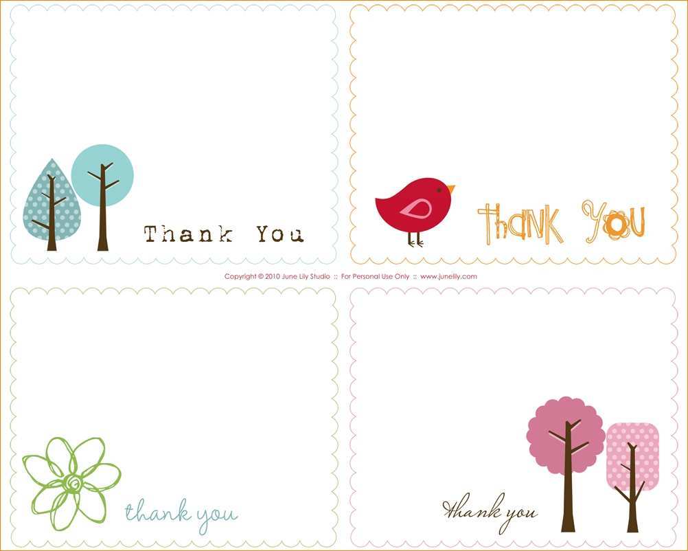  4 Fold Thank You Card Template Cards Design Templates