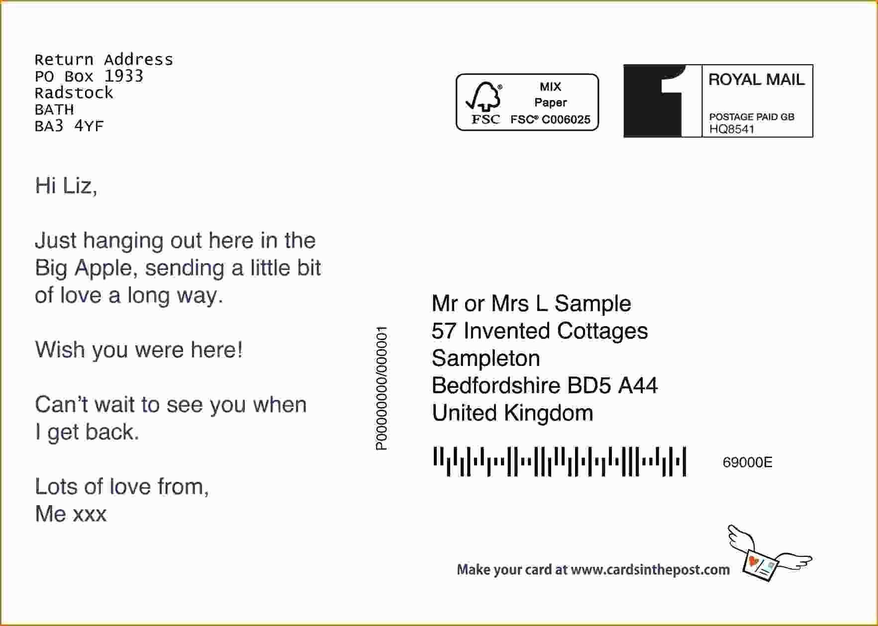 Postcard Template Ks1 Sparklebox Cards Design Templates