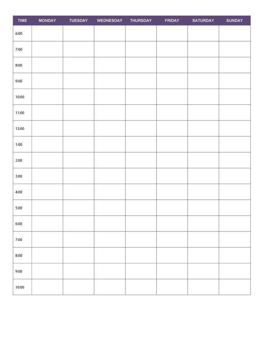 Blank Calendar Template Google Docs
