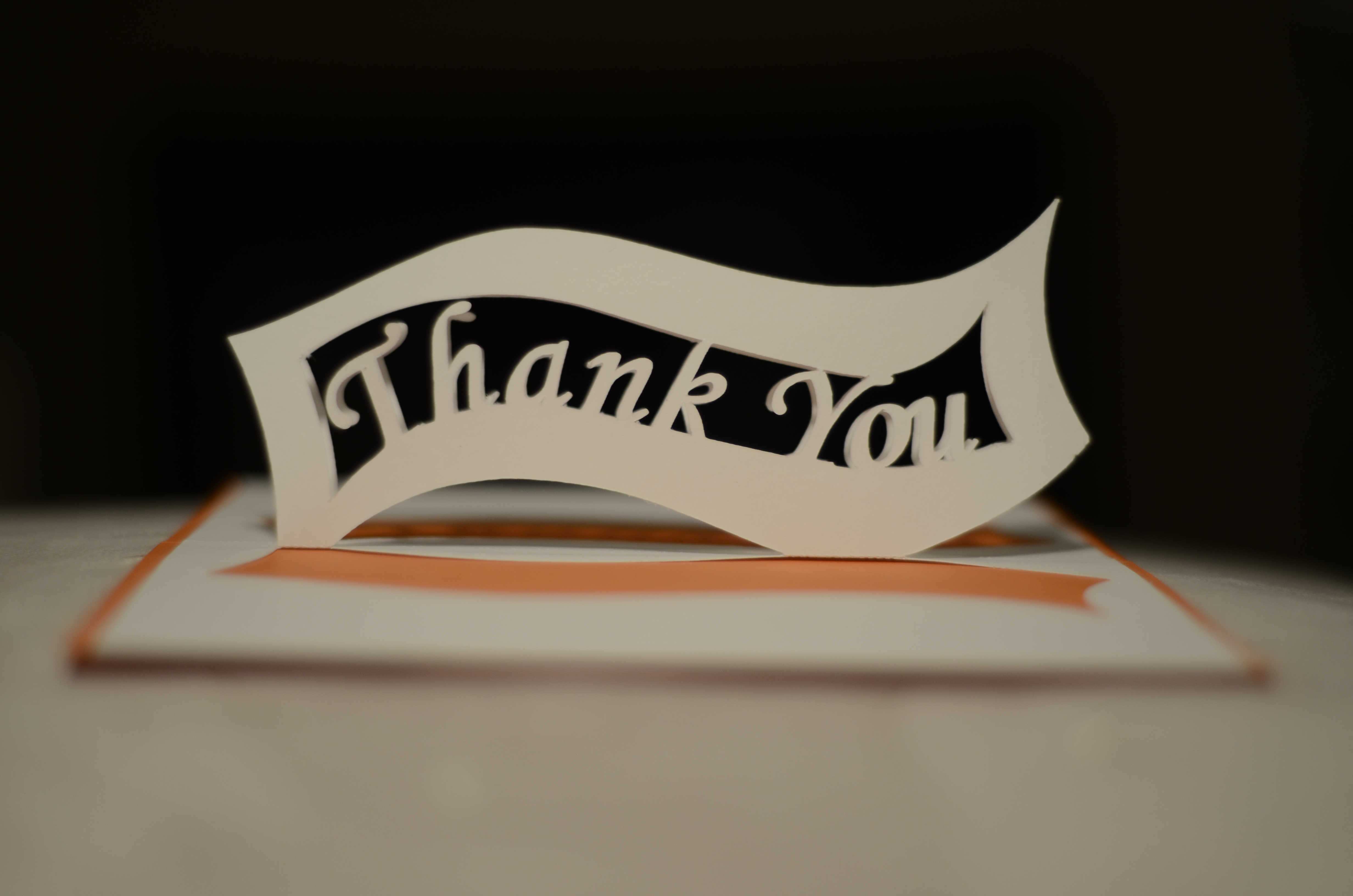3D Thank You Card Template Cards Design Templates