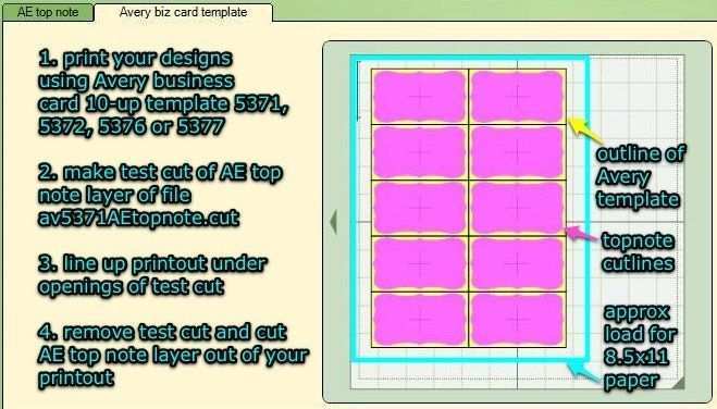 Business Card Template Cricut Cards Design Templates