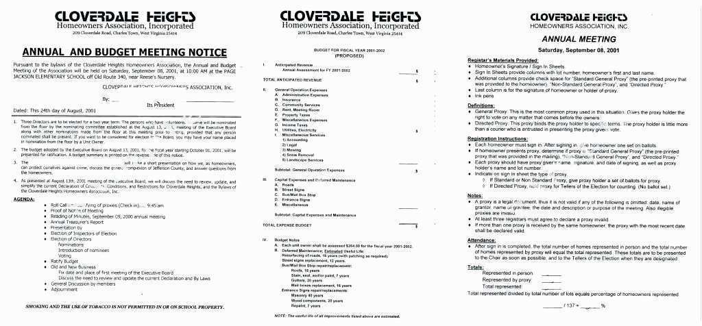 Hoa Meeting Agenda Template Cards Design Templates