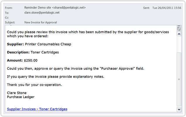 Email Template For Invoice Approval Cards Design Templates