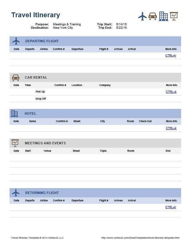 45 The Best Travel Itinerary Template Google Docs In Photoshop With 