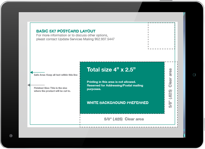 Postcard Back Template 5X7 Cards Design Templates