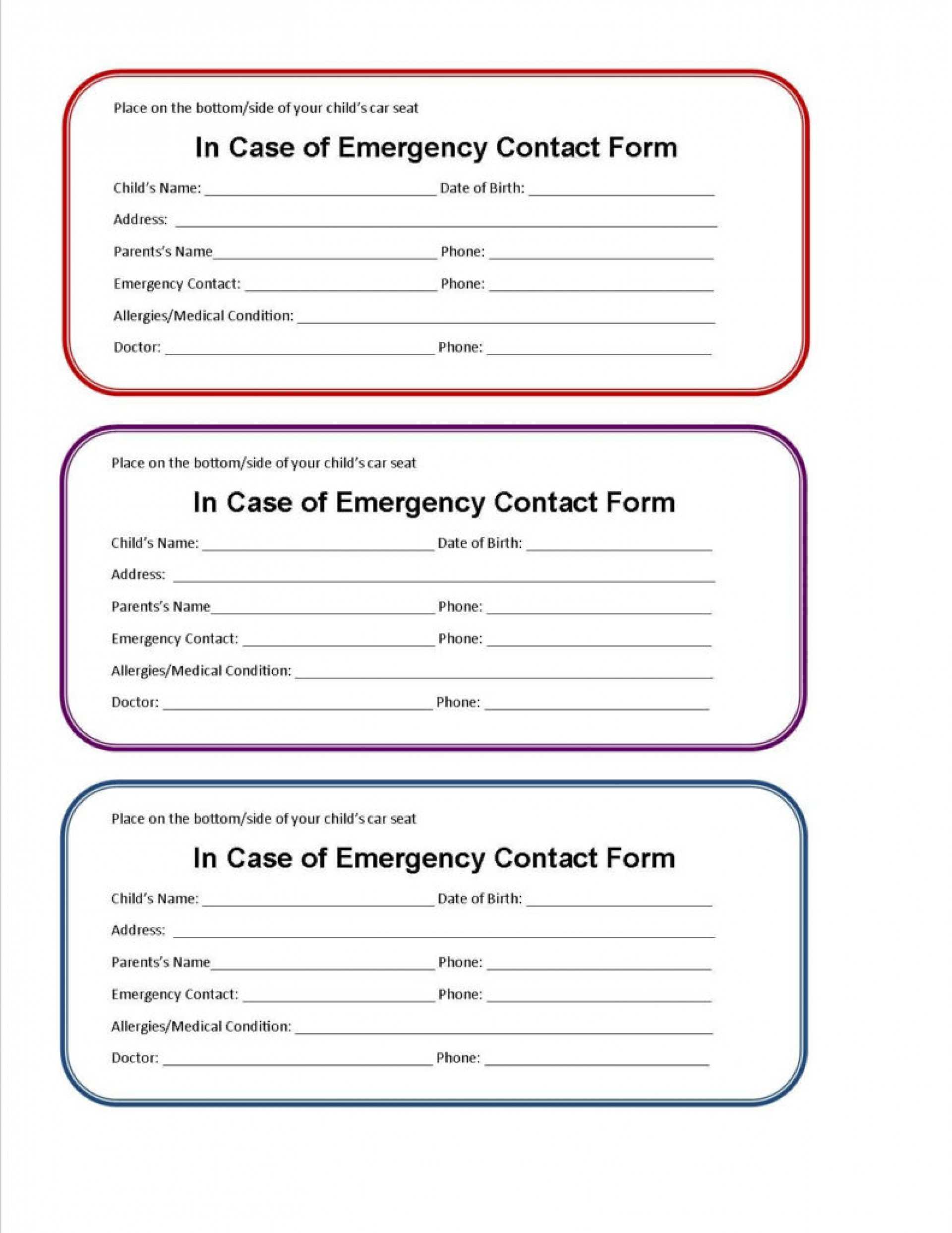Child Id Card Template Free Download
