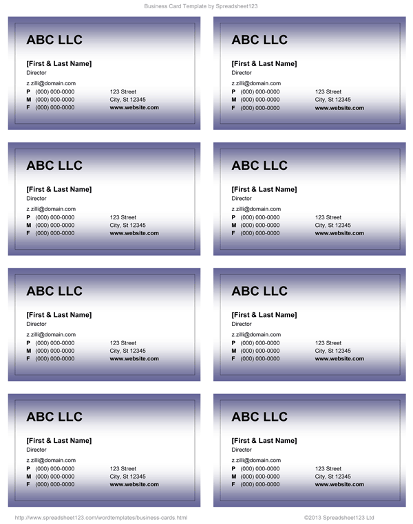 49 Format Calling Card Template For Word Download By Calling Card 