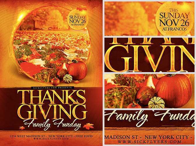 Thanksgiving Flyer Template Free Download Cards Design Templates