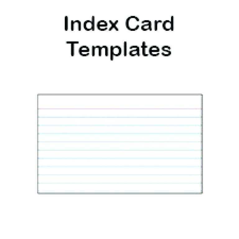 51 Standard Index Card Template On Microsoft Word For Ms Word With
