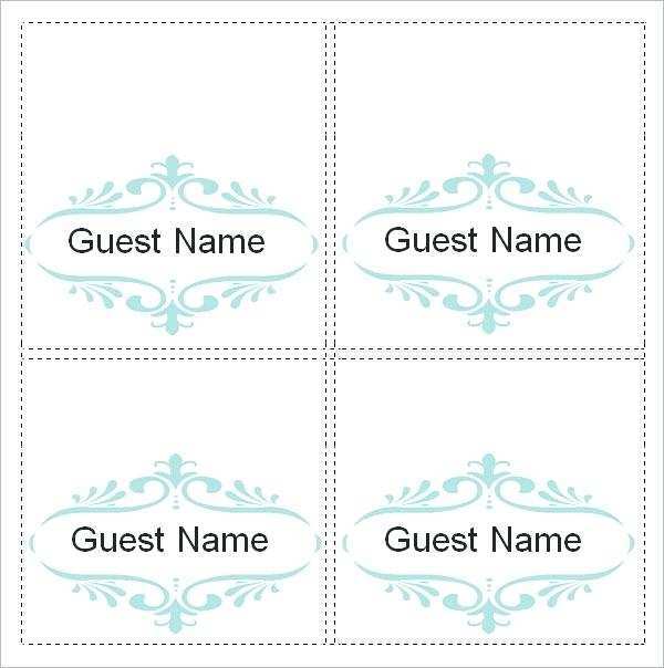  Christmas Name Card Template Word Cards Design Templates