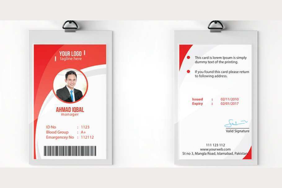 55 Free Employee Id Card Template Ai Free Download For Free For 