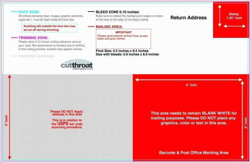 4X6 Postcard Template Usps Cards Design Templates