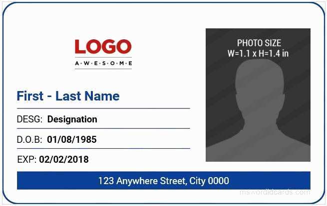 60 Standard Nasa Id Card Template In Word By Nasa Id Card Template 