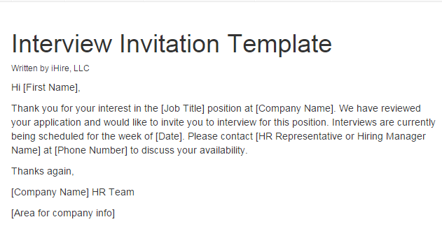 Interview Schedule Template Email Cards Design Templates