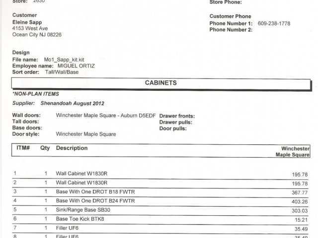 66 Best Kitchen Cabinet Invoice Template For Ms Word With Kitchen 