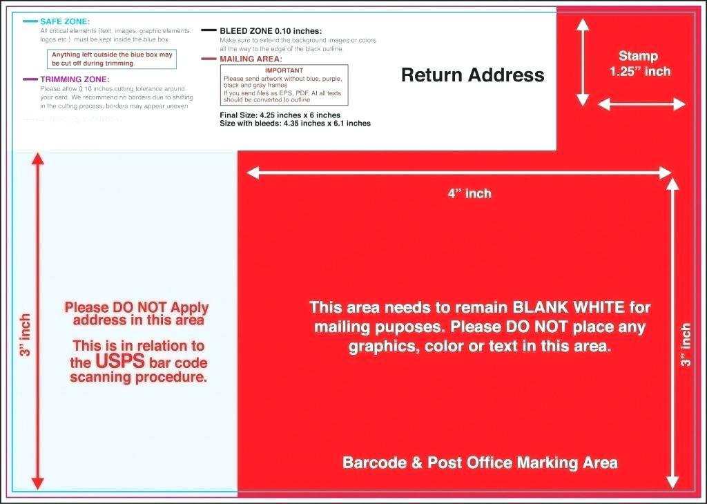 Usps Postcard Template 5X7 Cards Design Templates
