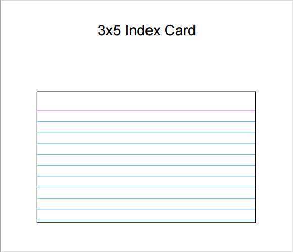 Free 4X6 Index Card Template Word Cards Design Templates