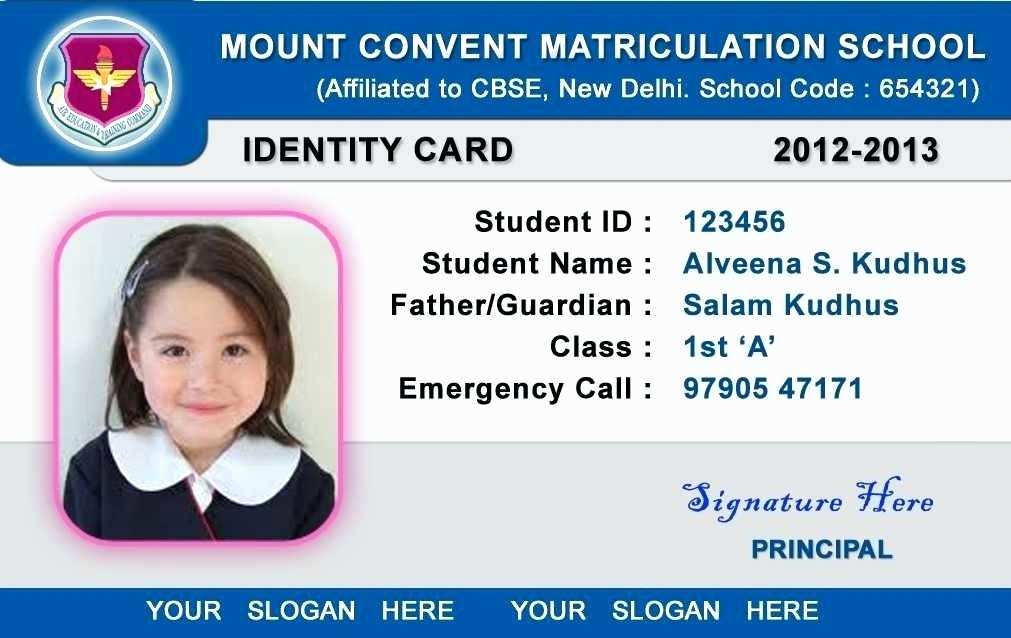 71 The Best Student Id Card Template Psd Free Download Now With Student 