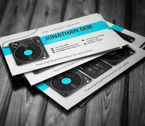 Dj Business Card Template Psd Free Download Cards Design Templates