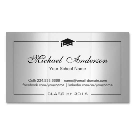 Graduation Name Card Template Free