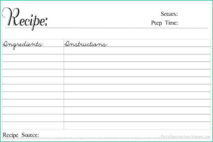 Free Editable Recipe Card Template For Word