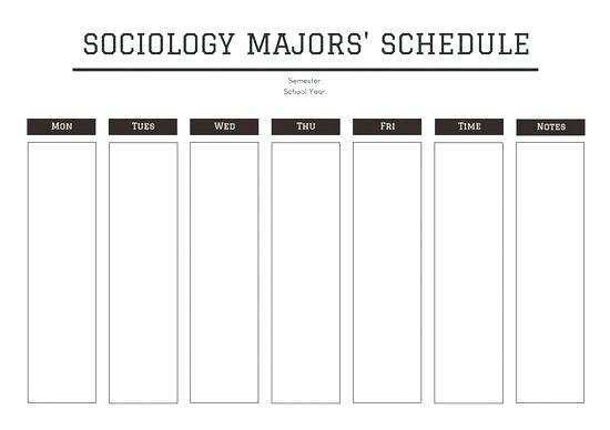 74 Free Printable Simple Class Schedule Template Maker By Simple Class 