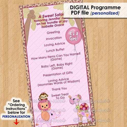Free Printable Baby Shower Agenda Templates Cards Design Templates