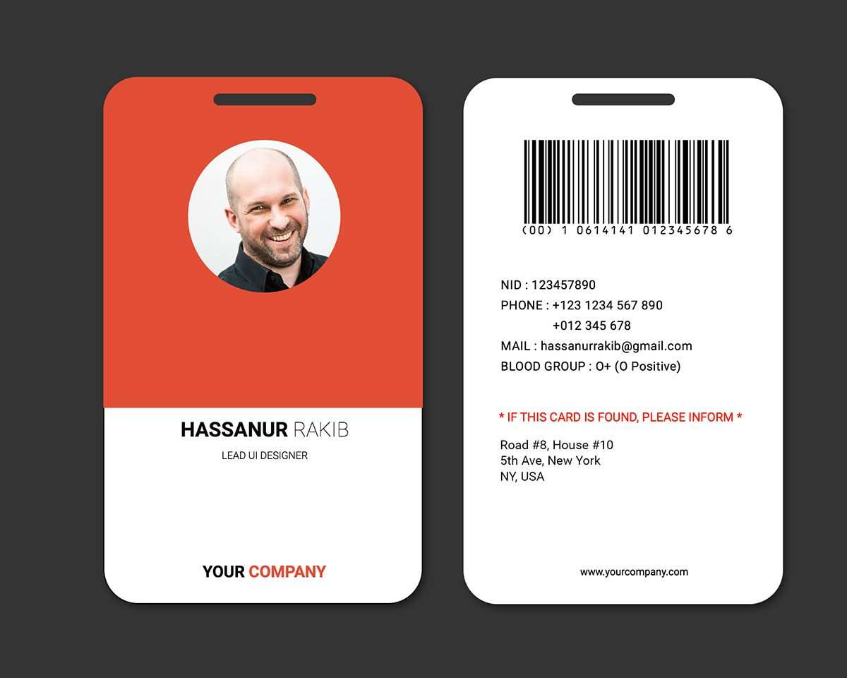 76 Format Id Card Template For Office Templates By Id Card Template For