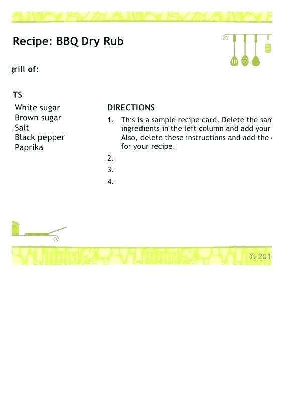 76 Printable 3 X 5 Recipe Card Template Microsoft Word For Ms Word By 3 