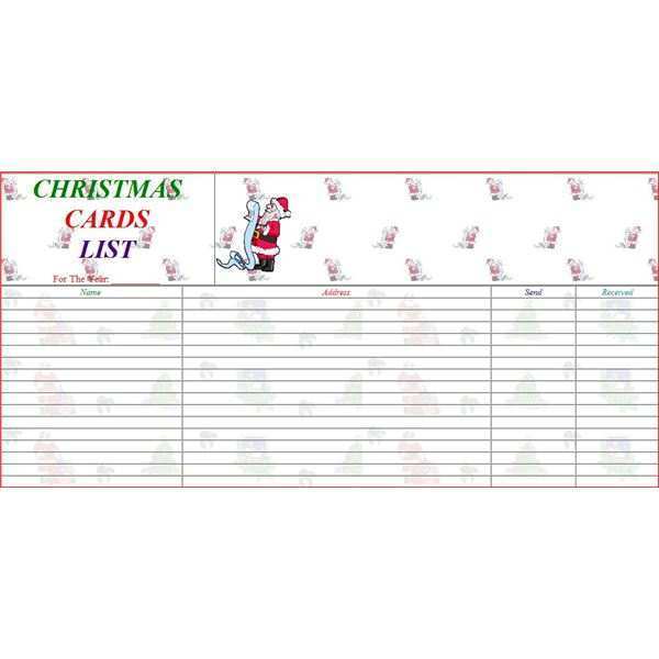 Excel Template For Christmas Card List Cards Design Templates Excel Template For Christmas Card List Cards Design Templates