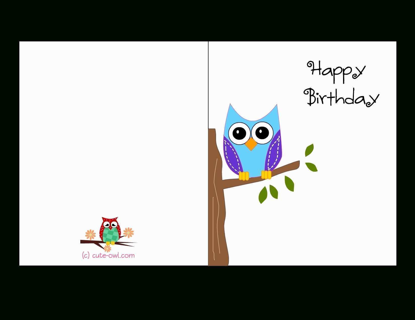 Birthday Card Template Microsoft Word