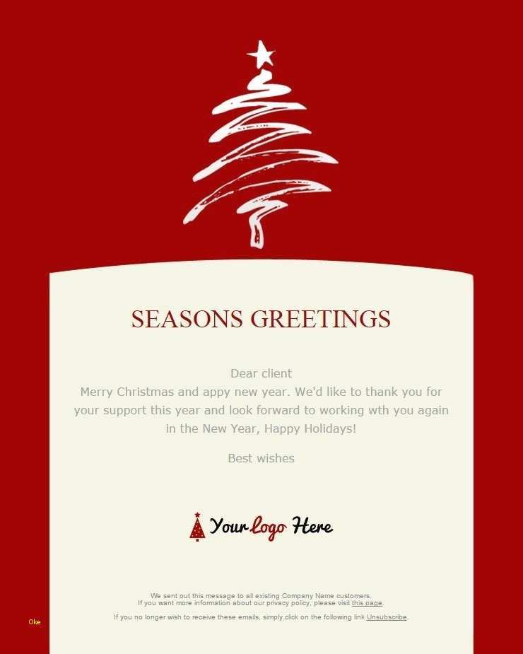 Christmas Card Template Outlook Cards Design Templates