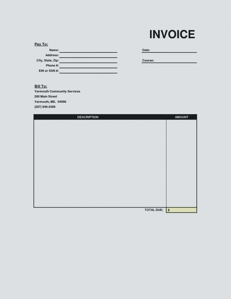 79 Format Personal Training Invoice Template Maker With Personal Training Invoice Template