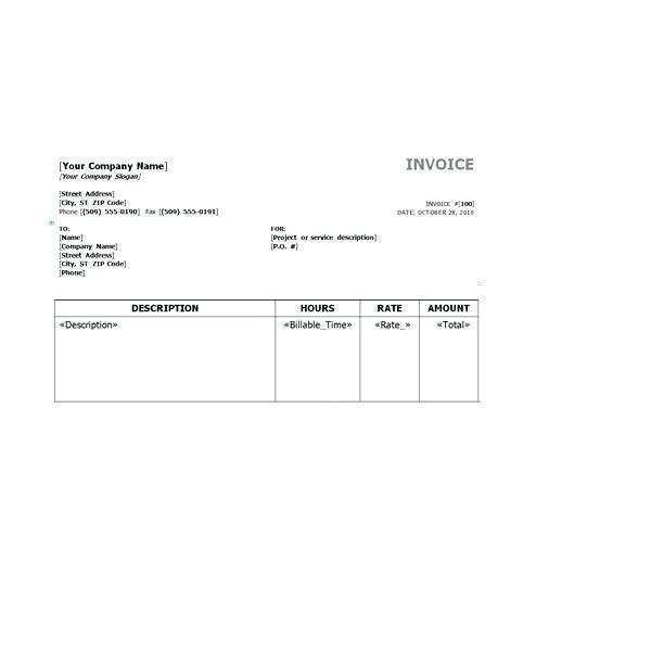 Tutoring Invoice Template Free