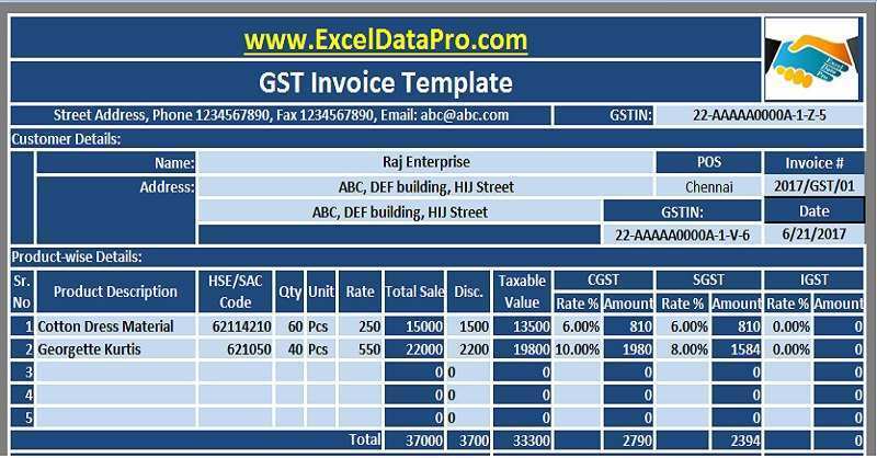 Tax Invoice Format Under Rcm Cards Design Templates
